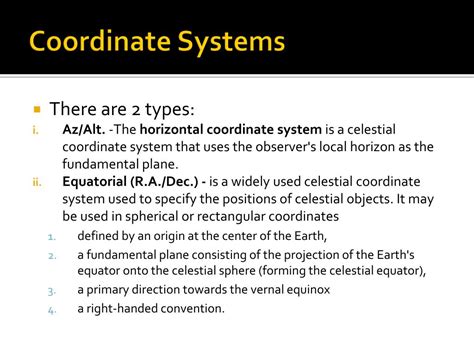 Ppt Astronomical Coordinate Systems Powerpoint Presentation Free
