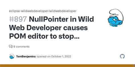 Nullpointer In Wild Web Developer Causes Pom Editor To Stop Functioning
