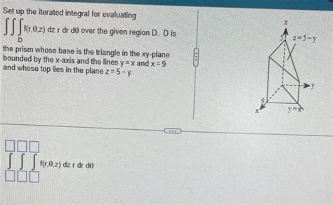 Solved Set Up The Iterated Integral For Evaluating Chegg