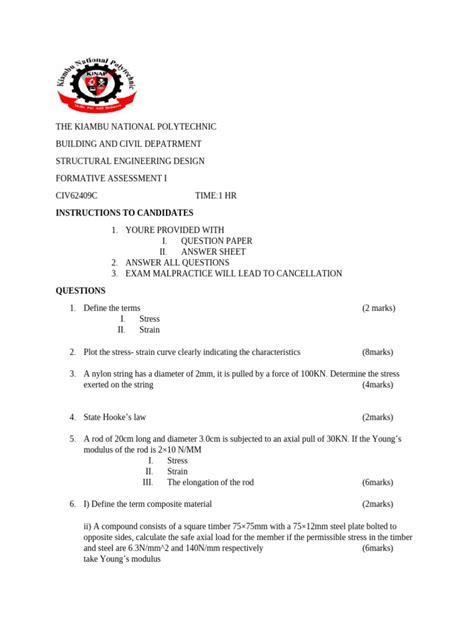 Cat I Design Engineering Structures Pdf