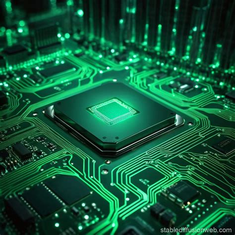 Dark Green Cpu Layer Design Stable Diffusion Online