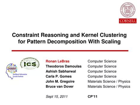 Ppt Constraint Reasoning And Kernel Clustering For Pattern