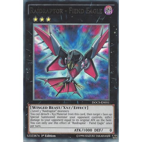 Yu Gi Oh Trading Card Game Yu Gi Oh Rare Raidraptor Fiend Eagle