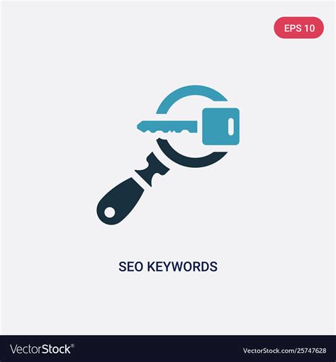 Two Color Seo Keywords Icon From Programming Vector Image
