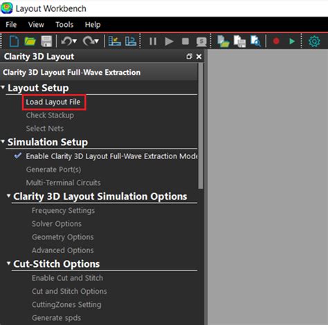 Opening A Layout File In Clarity 3d Layout And Clarity 3d Workbench Clarity 3d Solver System