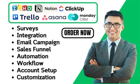 Zoho Zapier Notion Monday Crm Pipedrive Clickup Asana Trello Suitedash Agilecrm By Joe Crm Pro