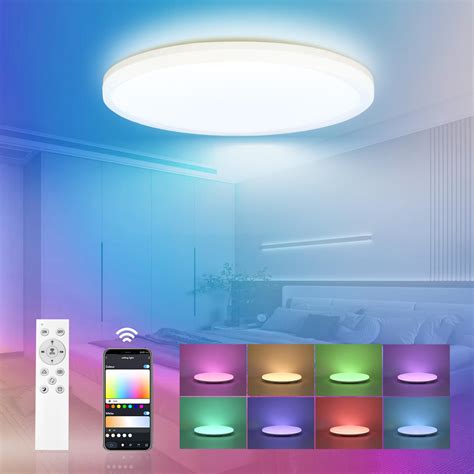 Easy Eagle Plafonnier Led Bluetooth Luminaire Plafonnier Dimmable Avec