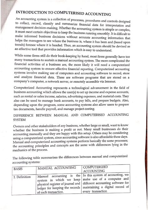 Introduction To Computerized Accounting Commerce Studocu