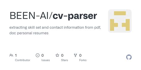 Github Been Aicv Parser Extracting Skill Set And Contact