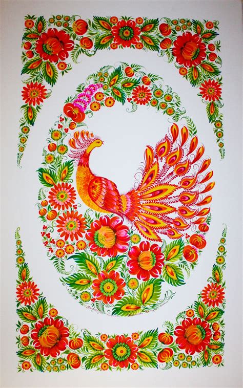 Картини з петриківським розписом Художник Викторія Тимошенко Flower Art Drawing Flower Art