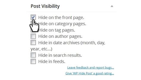 How To Hide A WordPress Post From The Front Page