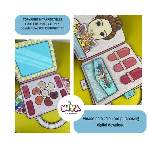 Easy Homemade Busy Book Paper Doll Diy Makeup Kit Unicorn Theme Etsy