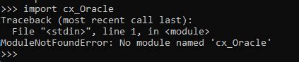 Modulenotfounderror No Module Named Cx Oracle Fixed