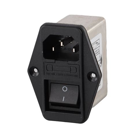 IEC Power Input Filter AC Power Outlet With For EMI Filter Fuse Nickel Plated Iron 250 V AC 50