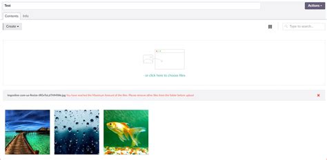 file amount limit in the media folder using umbraco and getting started