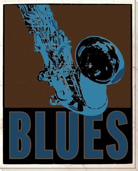 Blues Music Wrapped Canvas Giclee Print Wall Art Melody Inspired Wall