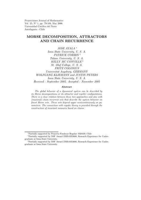 Pdf Morse Decomposition Attractors And Chain Recurrence