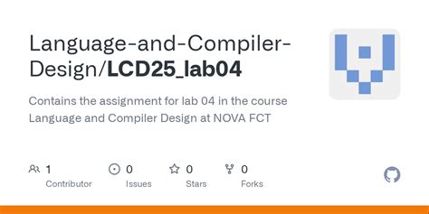 Github Language And Compiler Designlcd25lab04 Contains The Assignment For Lab 04 In The