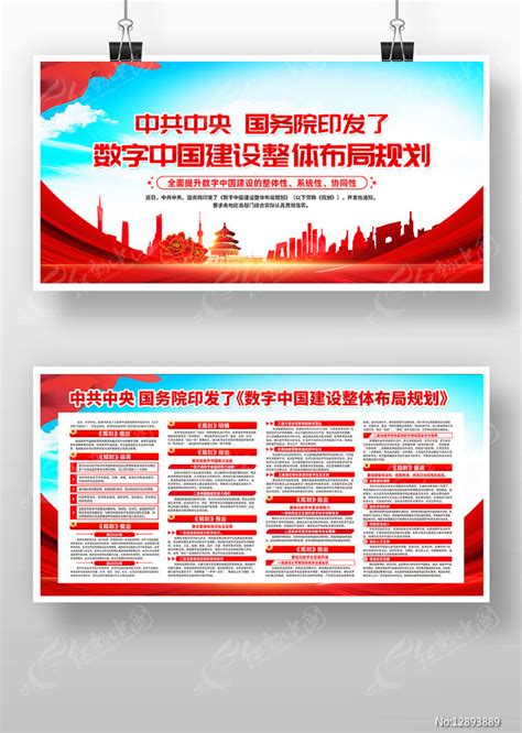 数字中国建设整体布局规划展板宣传栏图片下载红动中国
