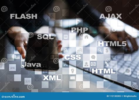 Web Development Programming Internet And Technology Concept Stock