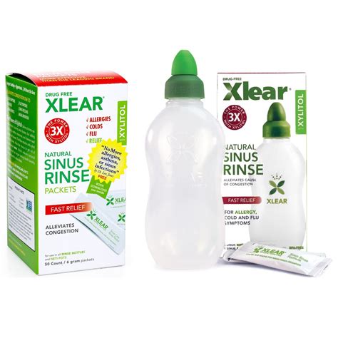 Xlear Xlear Nasal Rinse Refill Packets Natural Saline Neti Pot Sinus Rinse With Xylitol Fast