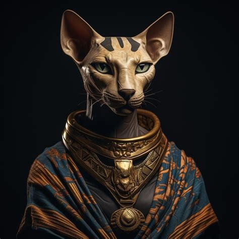 Premium Photo The Statue Of The Sphinx Cat