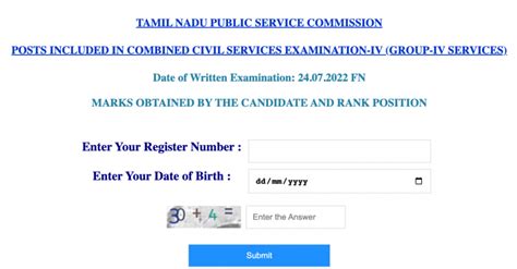 Tnpsc Group 4 Result 2023 Published Jobkola