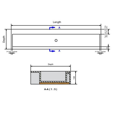 Solid Surface Wash Trough Box Type Washroom Warehouse