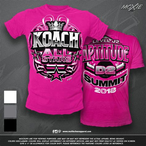 Screen Print Tshirt For Koach All Stars By Moxie Cheer Apparel Moxie