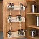 Rev A Shelf Door Mount Wood Spice Rack