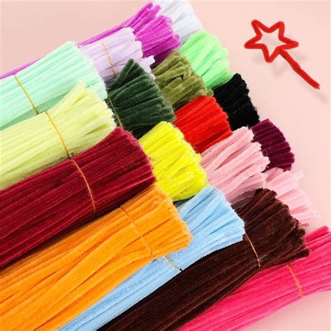 100pcs丨fuzzy Wire Chenille Stem Handmade Diy Toys Making Art Material Flower Materials Twisted