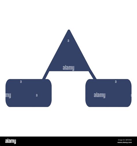 Abstract Vector Illustration Of A Minimalist Flowchart Featuring A Central Triangle Connecting