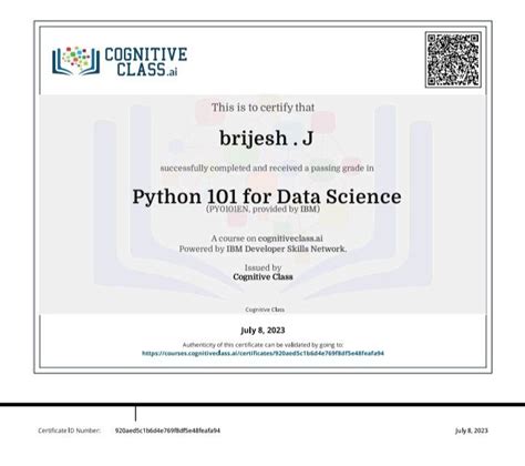 brijesh j on linkedin ibm cognitiveclass datascience python