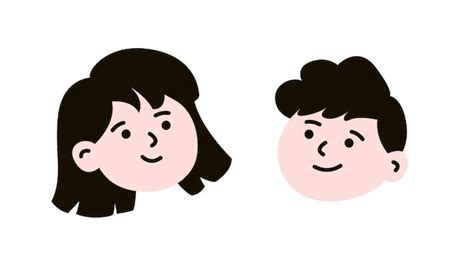 남녀를 포함한 아바타 프로필 사진 아이콘 세트 사용자 개인 프로필 프리미엄 벡터