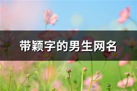 带颖字的男生网名 共89个 淘名吧网