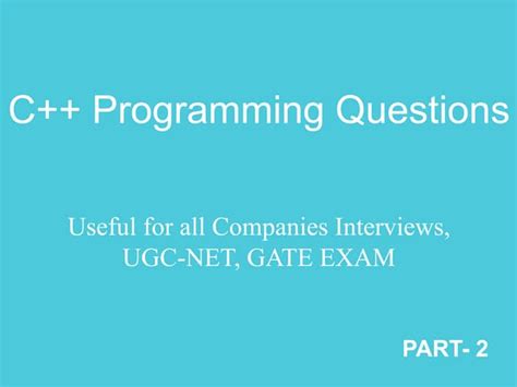 part 2 cpp programming solved mcq pptx