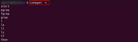 compgen command in linux