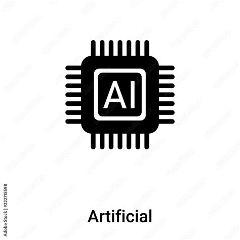 Artificial Intelligence Icon Vector Isolated On White Background Logo Concept Of Artificial