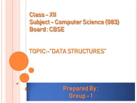 Revised Data Structure Stack In Python Xii Cspdf