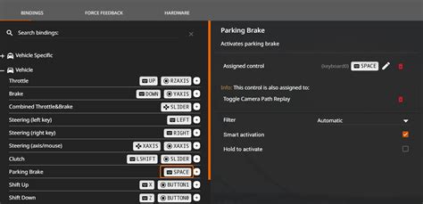 Control Settings Improvements Beamng