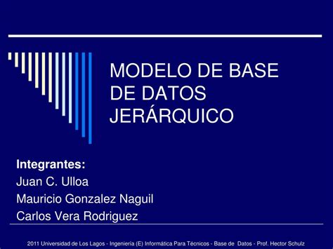 PPT MODELO DE BASE DE DATOS JERÁRQUICO PowerPoint Presentation free download ID
