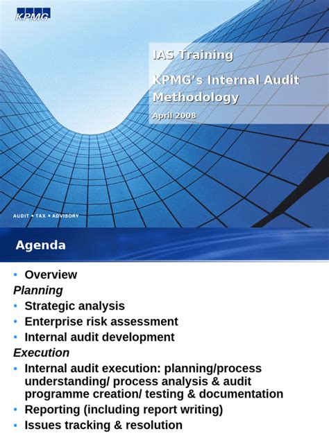Kpmg Internal Audit Methodology Overview Pdf Internal Audit Audit