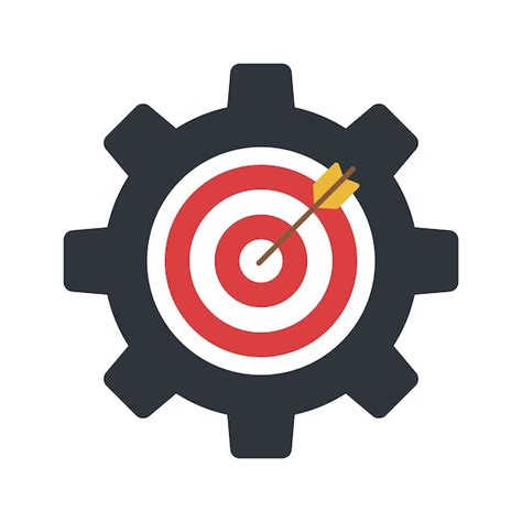 Free Vector Cog Wheel With Goal Target