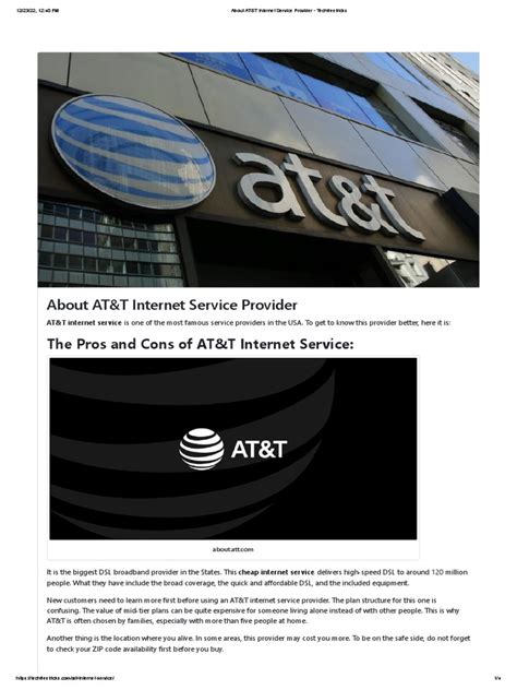 Atandt Internet Service Overview And Plans Pdf Wi Fi Internet