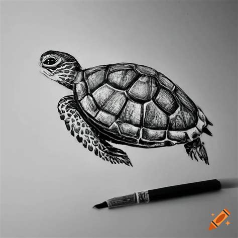 Sketch Design Of A Turtle Tattoo