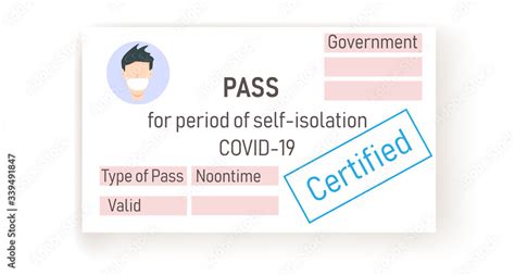 Personal Special Permit For Movement During Quarantine And Coronavirus