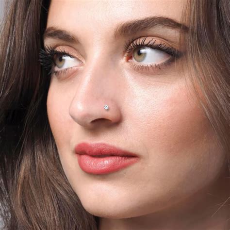 Alessandra Bettini® Womens Nose Ring 006ct Round Cut Natural Diamond