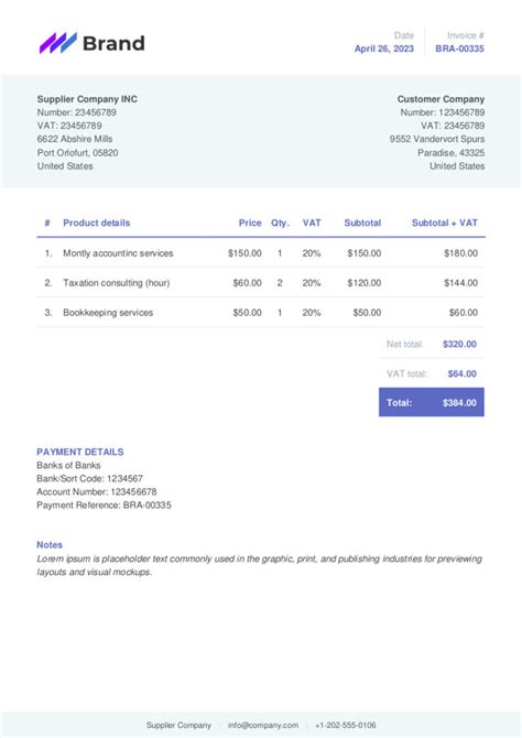 Free Html Invoice Design Template For Your Business Templid Blog