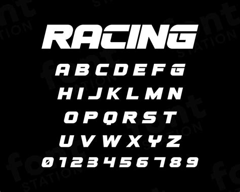 Racing Font Speed Racing Svg Modern Letters Sport Race Alphabet