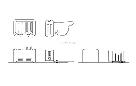 Bread Toaster Autocad Block Free Cad Floor Plans